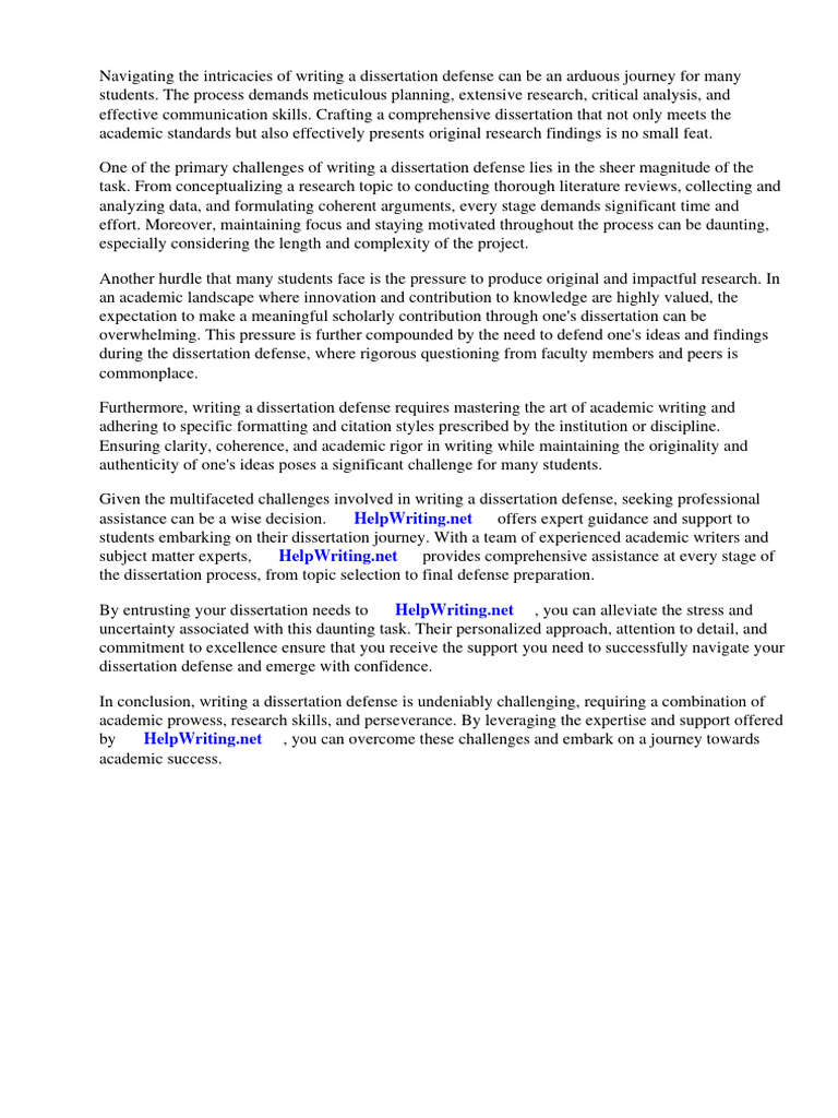 How To Write A Dissertation Defense | Download Free PDF | Thesis ...