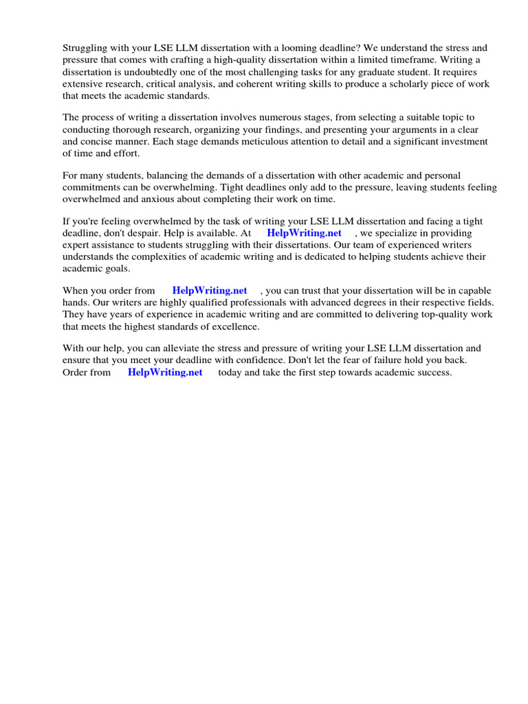 LSE LLM Dissertation Deadline Help | PDF | European Union | Thesis