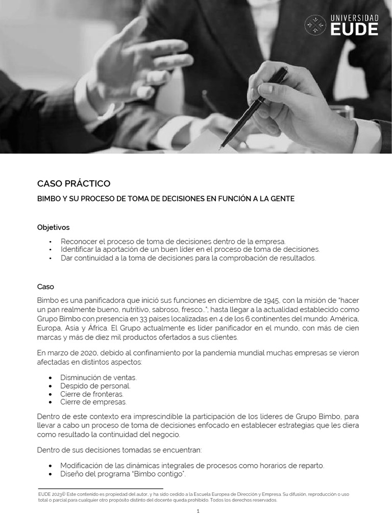 Toma de Decisiones, Negociacion y Liderazgo - CASO - 002 | PDF | Toma ...