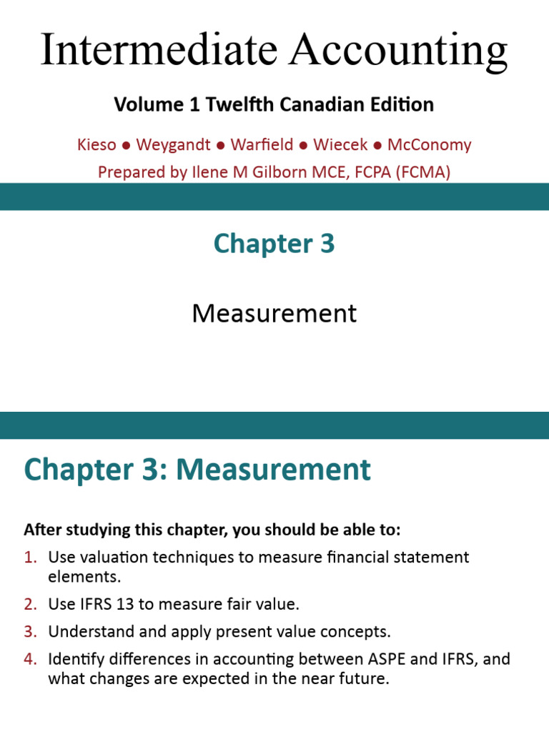 Intermediate Accounting: Measurement | PDF | Present Value | Fair Value