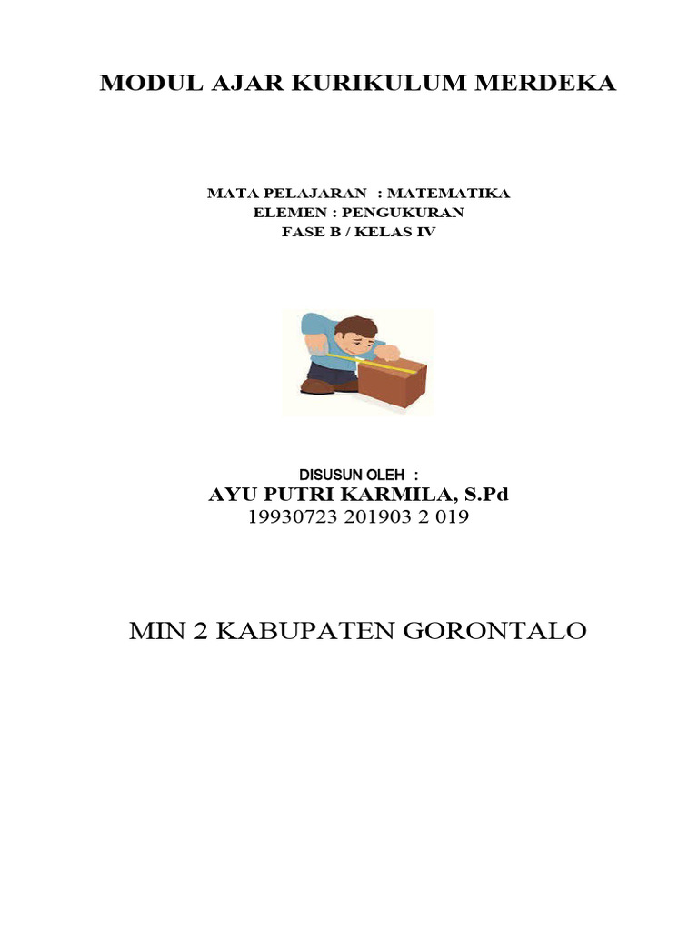 Modul Ajar MT Pengukuran Luas Dan Volume | PDF Modul Ajar MT Pengukuran Luas Dan Volume | PDF
