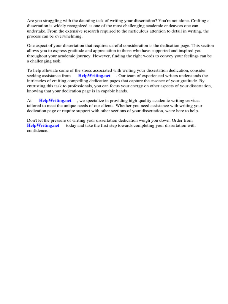 Dissertation Dedication Examples | PDF | Thesis | Academic Publishing