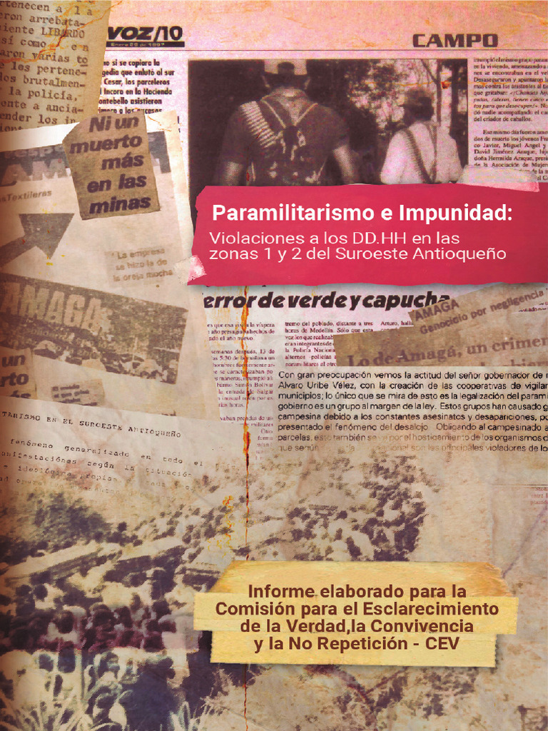 Informe Paramilitarismo E Impunidad Violaciones A Los Derechos Humanos