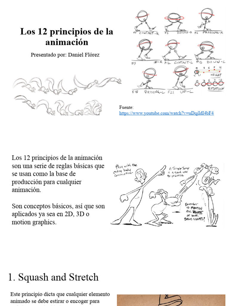 12 Principios De La Animación Pdf Animación Aceleración