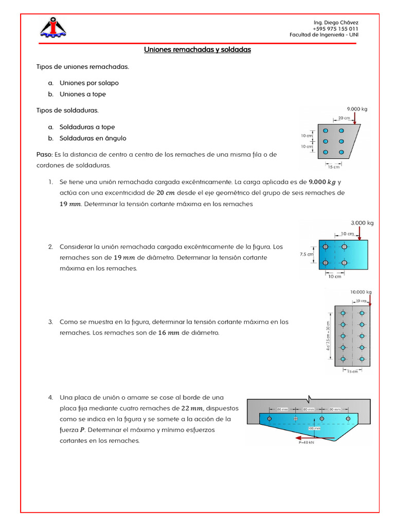 Uniones | PDF | Remache | Ingeniería mecánica
