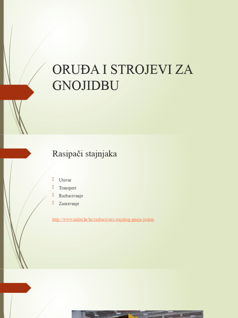 Oruđa I Strojevi Za Gnojidbu | PDF