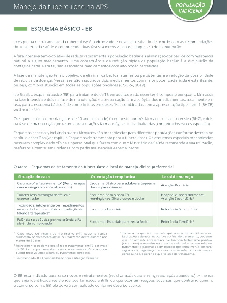 Esquemas de Tratamento TB | PDF | Tuberculose | Ciências da Saúde