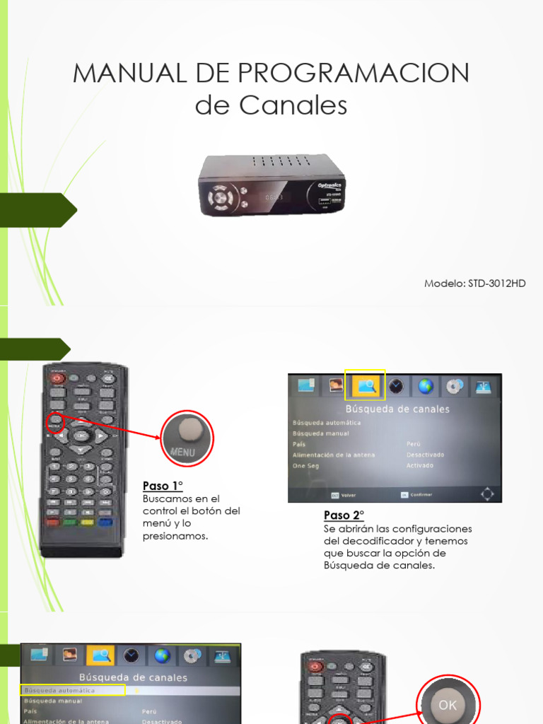 MANUAL DE PROGRAMACION de Canales | PDF