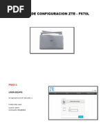 Manual de Configuración ONU ZTE-F670L V1 | PDF | Computadoras