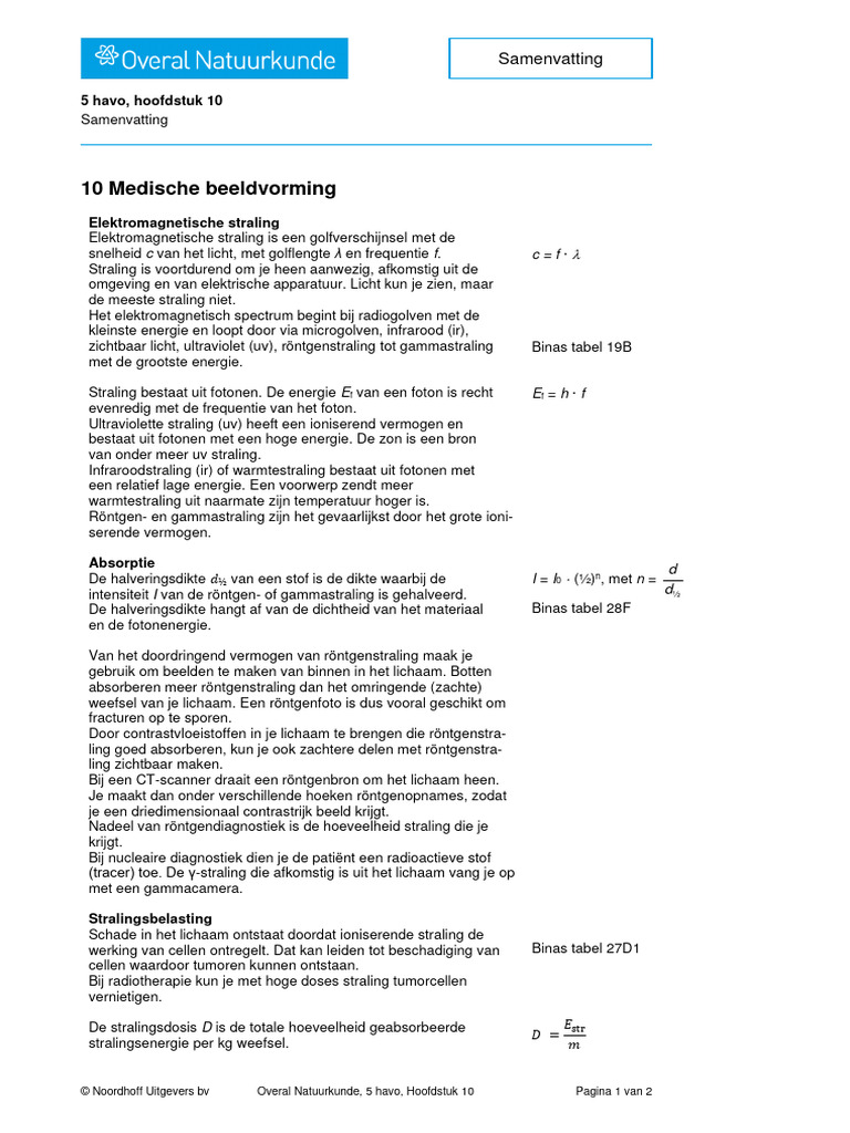 Overal Natuurkunde 5 1 5h H10 Samenvatting | PDF Overal Natuurkunde 5 1 5h H10 Samenvatting | PDF