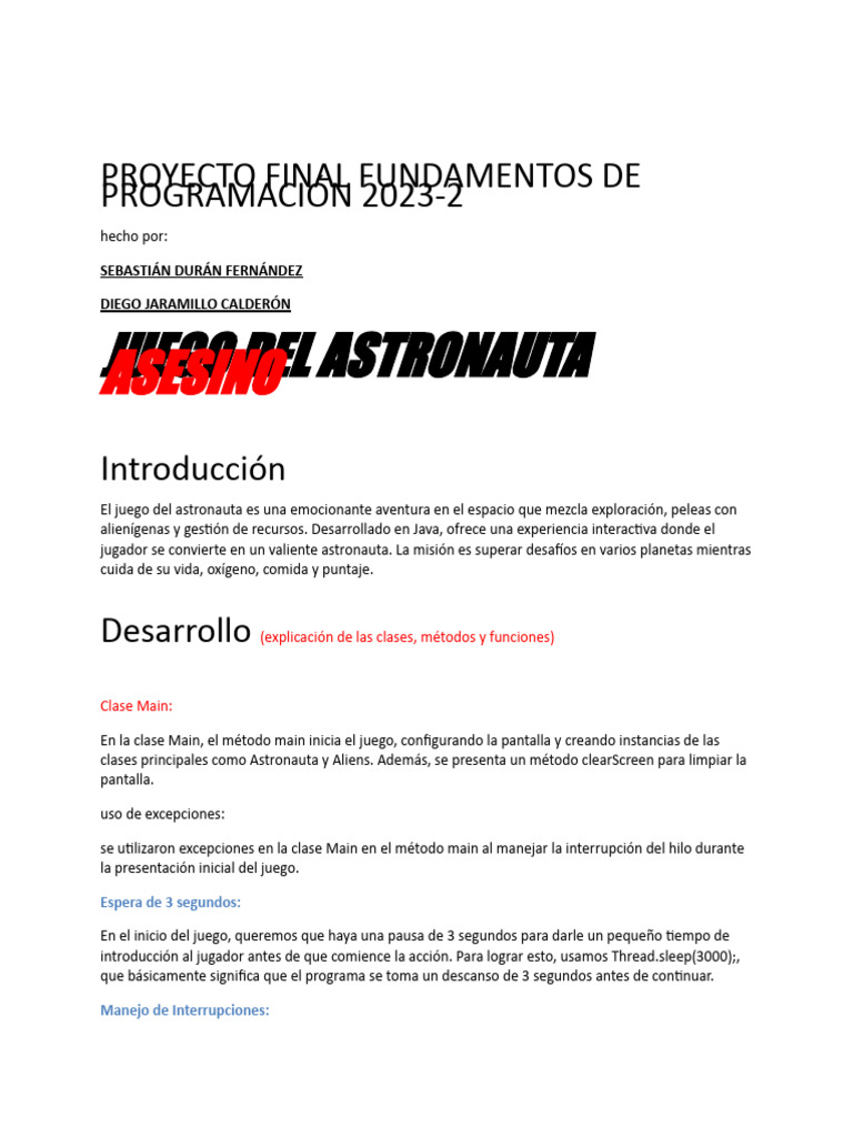 Proyecto Final Fundamentos 231123 | PDF