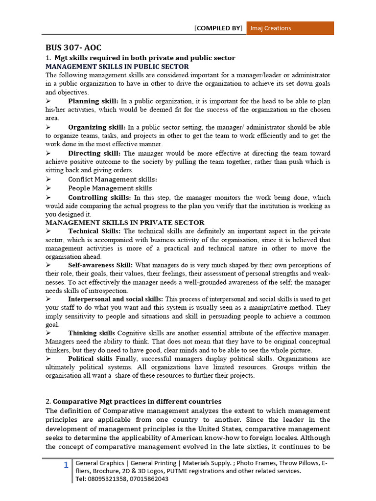 Bus 307 AOC | PDF | World Trade Organization | Entrepreneurship