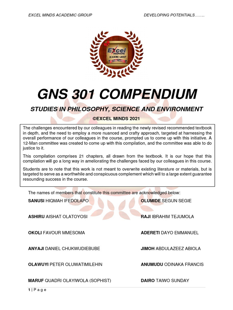 Gns 301 Compendium-1 | PDF