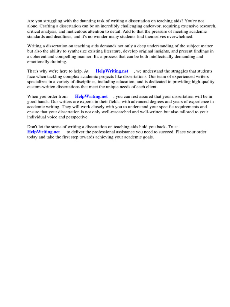 Dissertation On Teaching Aids | Download Free PDF | Learning | Teachers