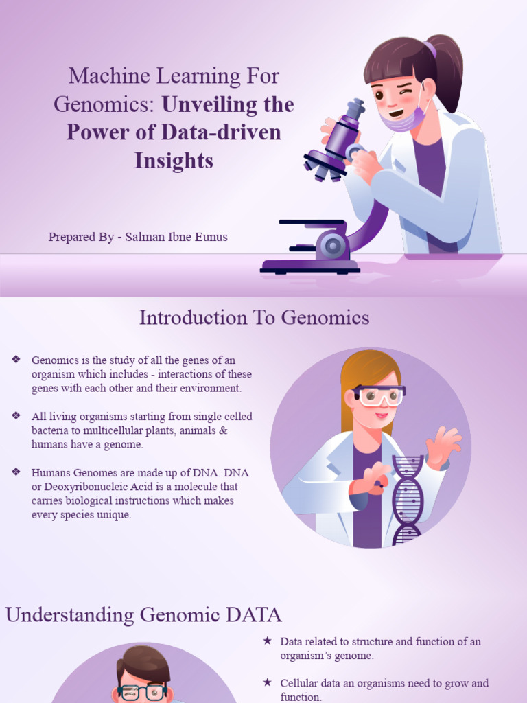 KaggleX Workshop - Machine Learning For Genomics | PDF | Genomics | Machine Learning