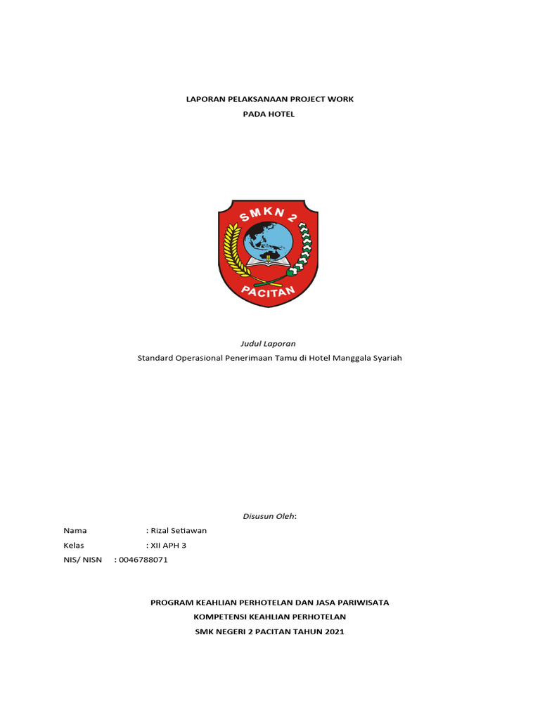 Laporan Rizal Setiawan Projek Word | PDF | Bisnis | Pengelolaan Keuangan & Uang