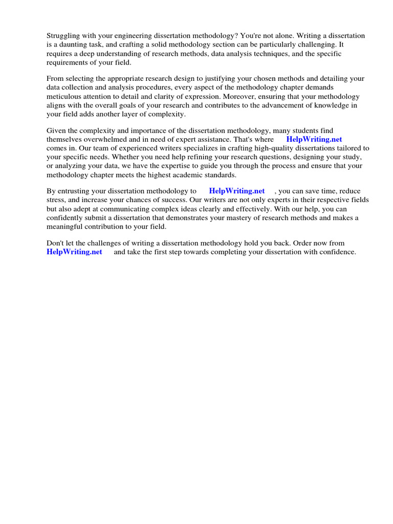 Engineering Dissertation Methodology | PDF | Methodology | Qualitative Research