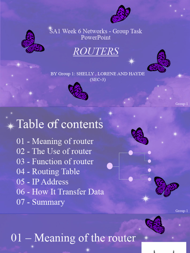 Routers-Group Task Powerpoint Group 1 | PDF