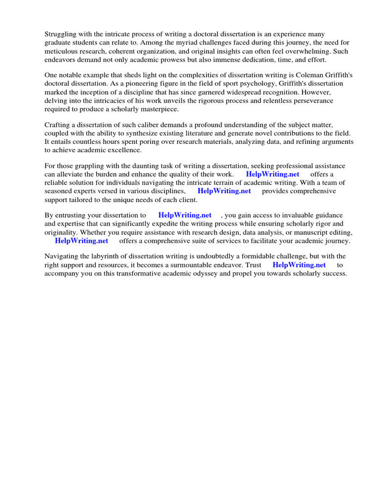 Coleman Griffith Doctoral Dissertation | Download Free PDF | Psychology ...