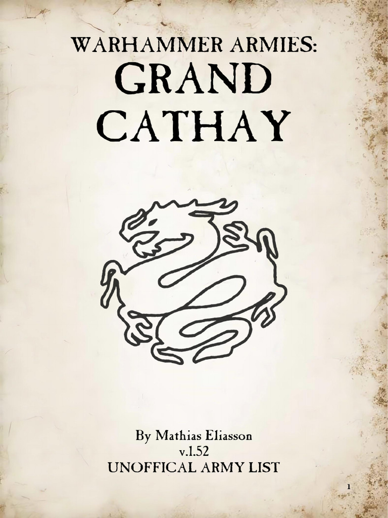 Warhammer - Grand Cathay 1.52 | PDF | Infantry | Cavalry