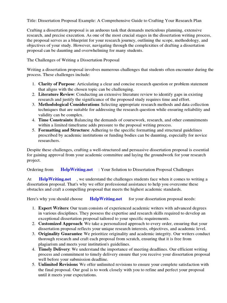 Dissertation Proposal Example 1000 Words | PDF | Thesis | Franchising