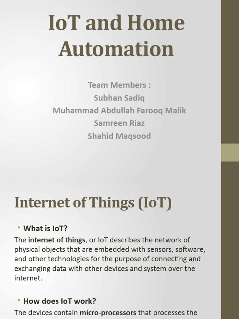 Home Automation | PDF | Home Automation | Internet Of Things