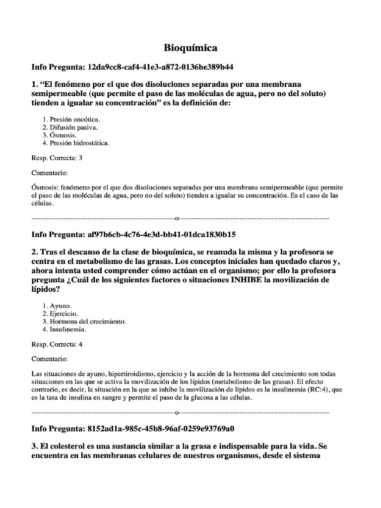 Bioquímica CTO 2022 | PDF
