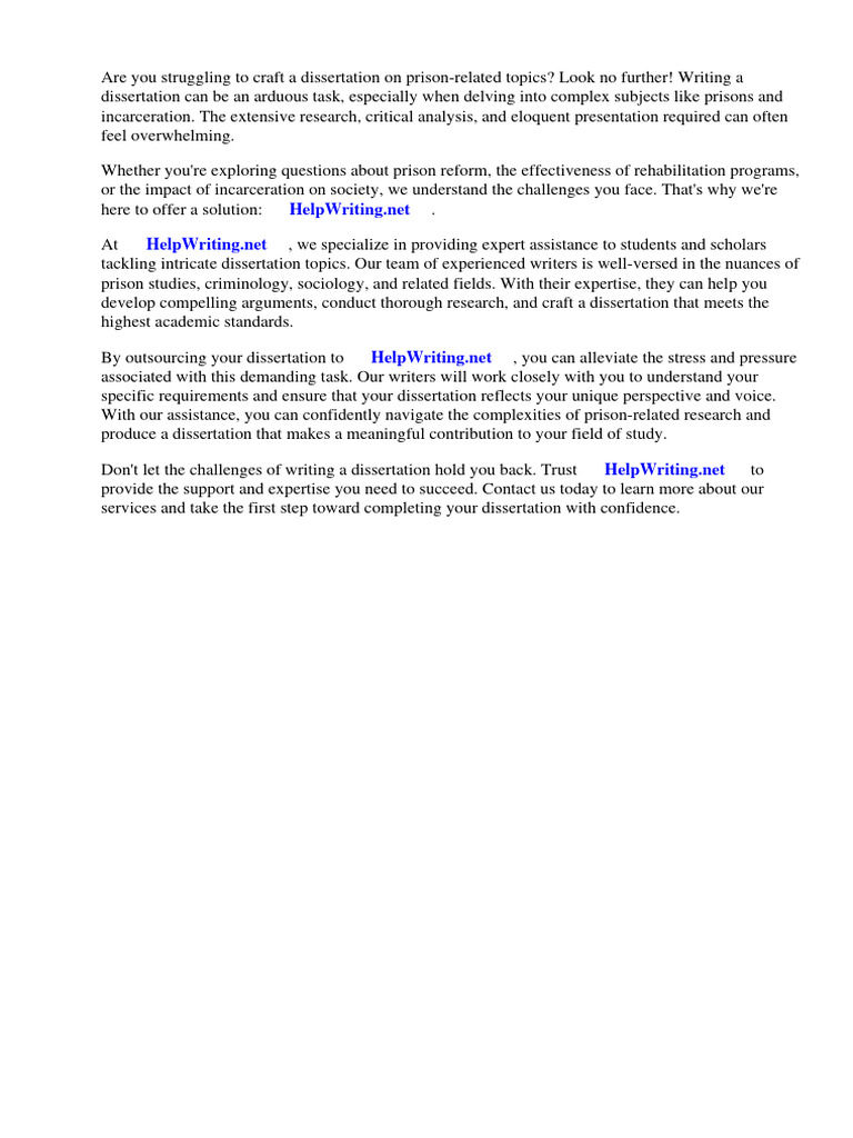 Prison Dissertation Questions | PDF | Criminology | Prison