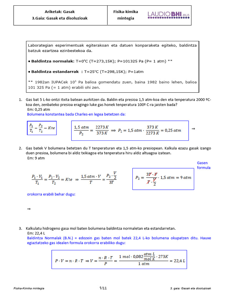 Ariketak EBATZITA - Gasak Fitxategiaren Kopia | PDF