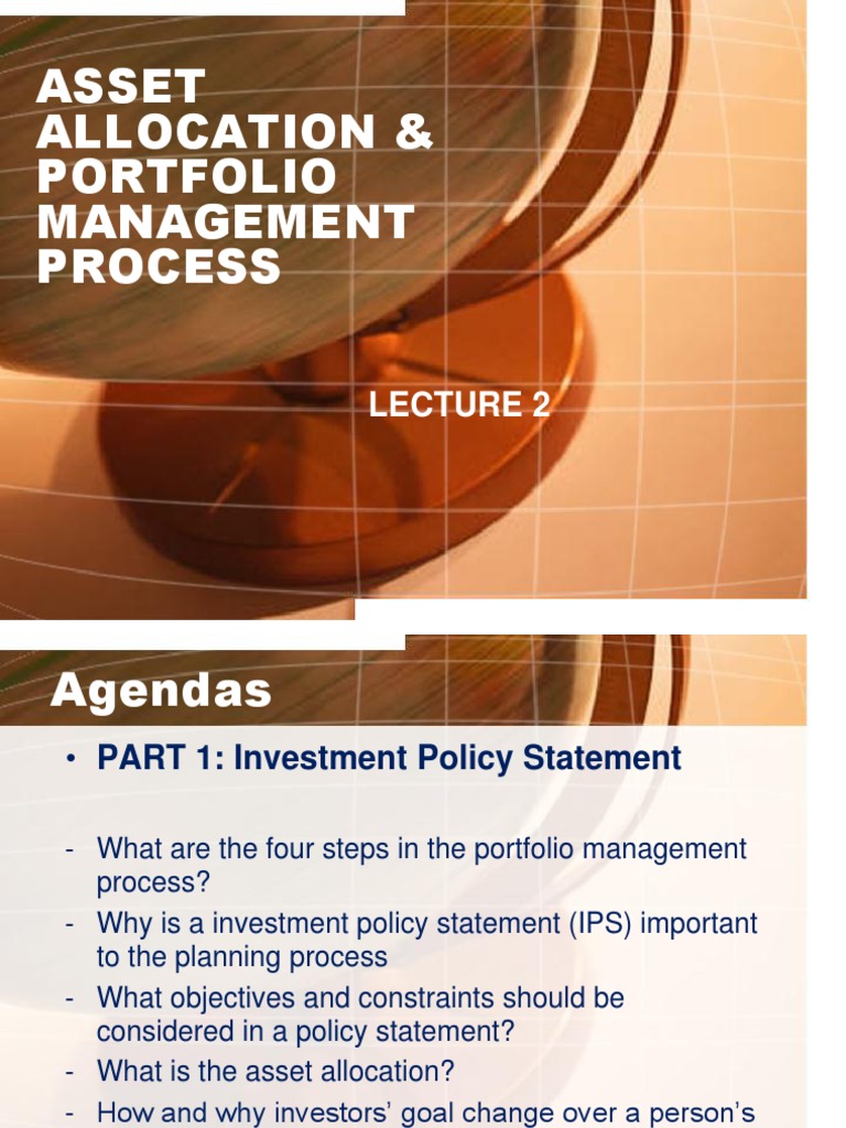 Asset Allocation and IPS Overview | PDF | Asset Allocation | Investor