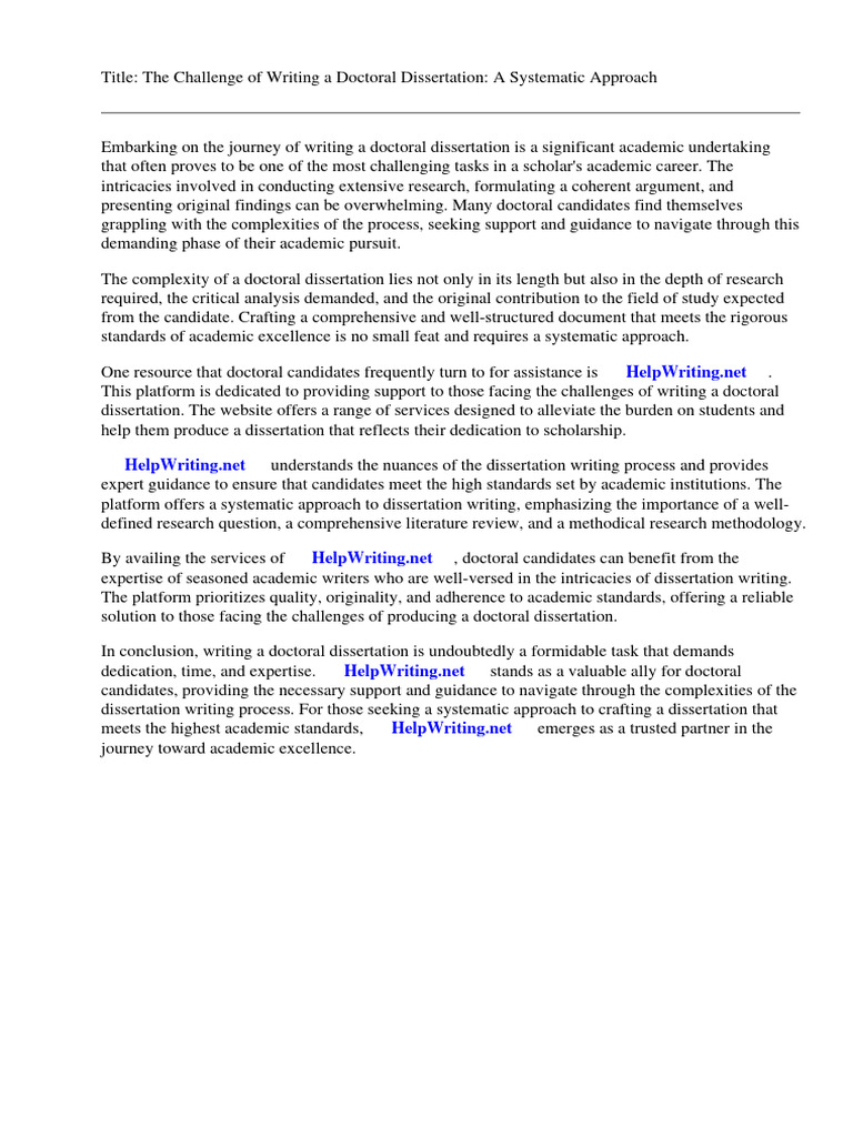 Doctoral Dissertation Support | PDF | Systematic Review | Thesis