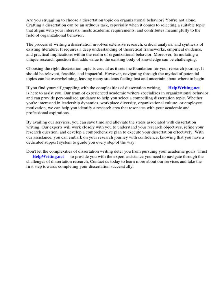 Dissertation Topic Help | PDF | Organizational Behavior | Motivation