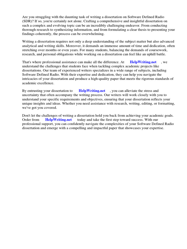 Software Defined Radio Dissertation Pdf Software Defined Radio Modulation 