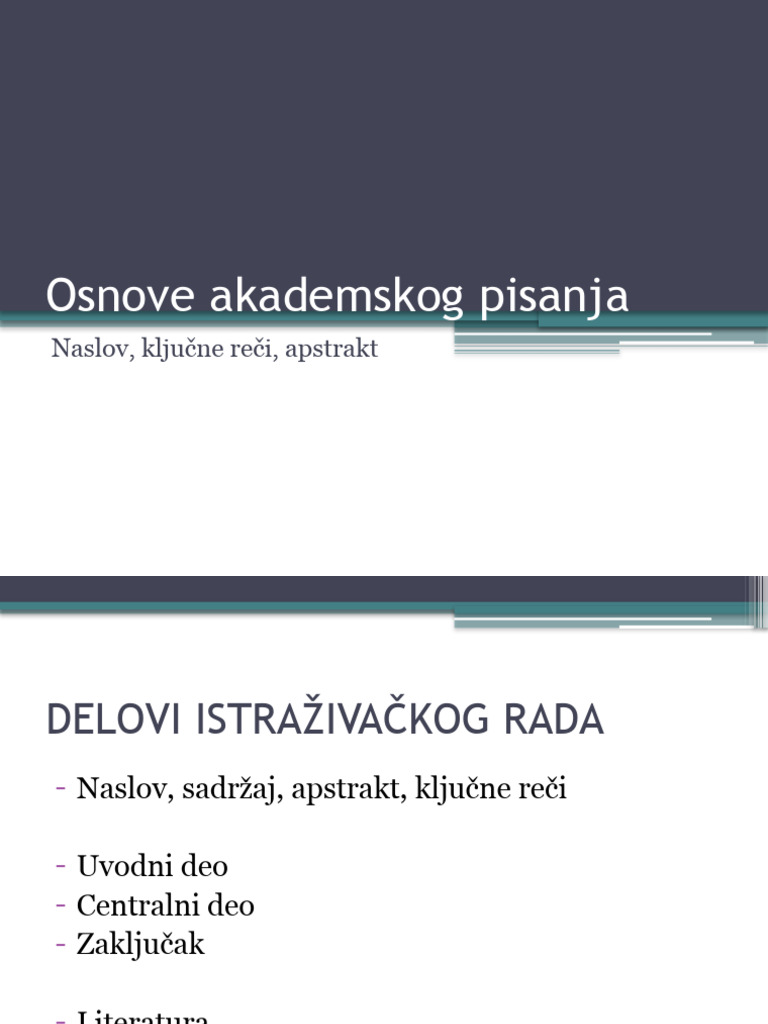 Ključne Reči - Apstrakt | PDF