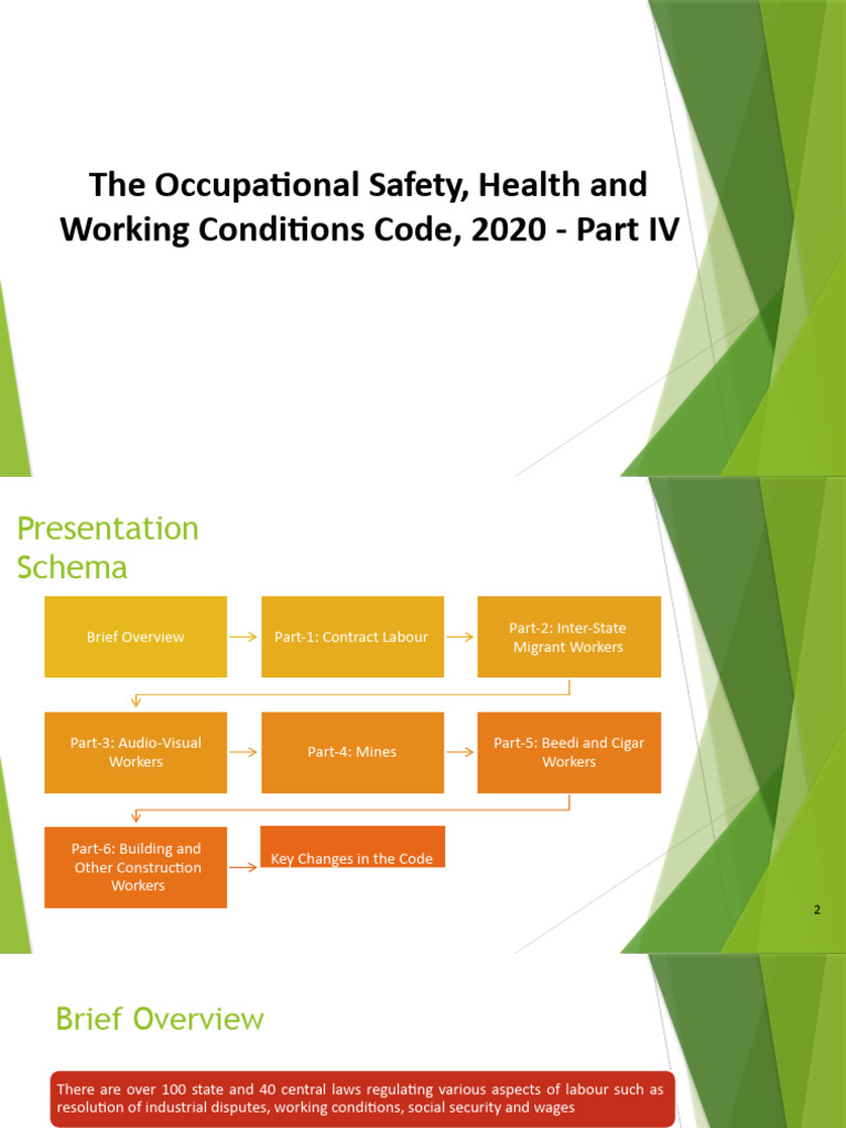 The Occupational Safety, Health and Working Conditions Code, 2020 ...
