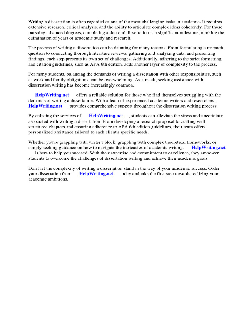 Apa 6th Unpublished Doctoral Dissertation | PDF | Thesis | Apa Style