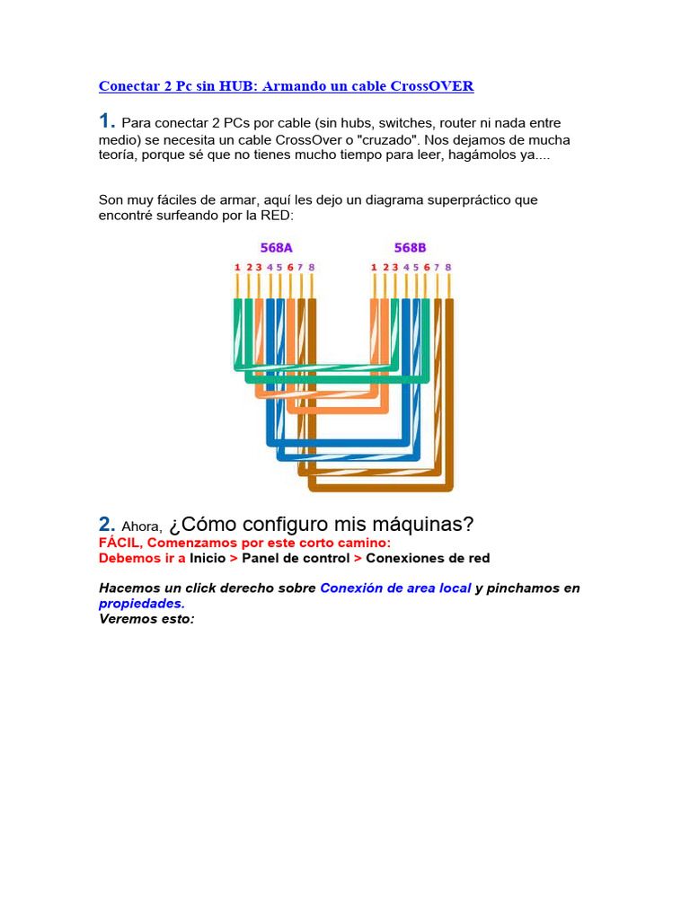 Conectar 2 PC Sin HUB | PDF