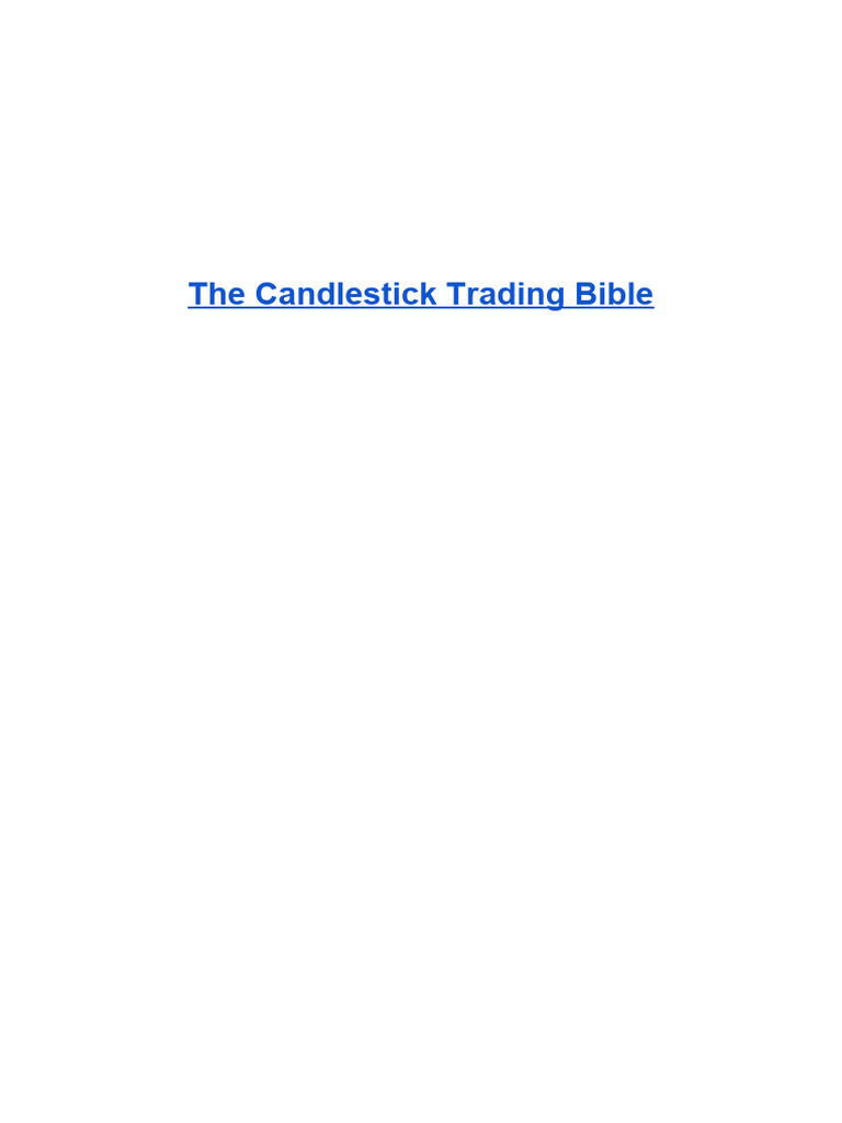 Candlestick Trading Bible PDF | PDF