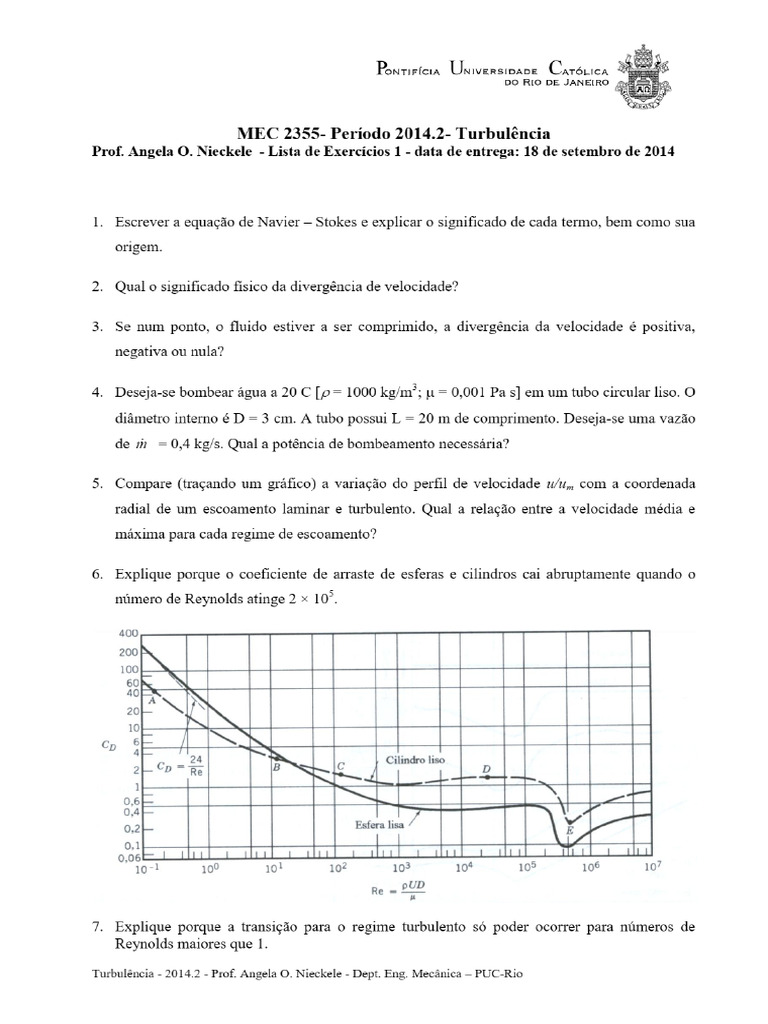 Lista 1 de Exercícios - PUC-Rio | PDF