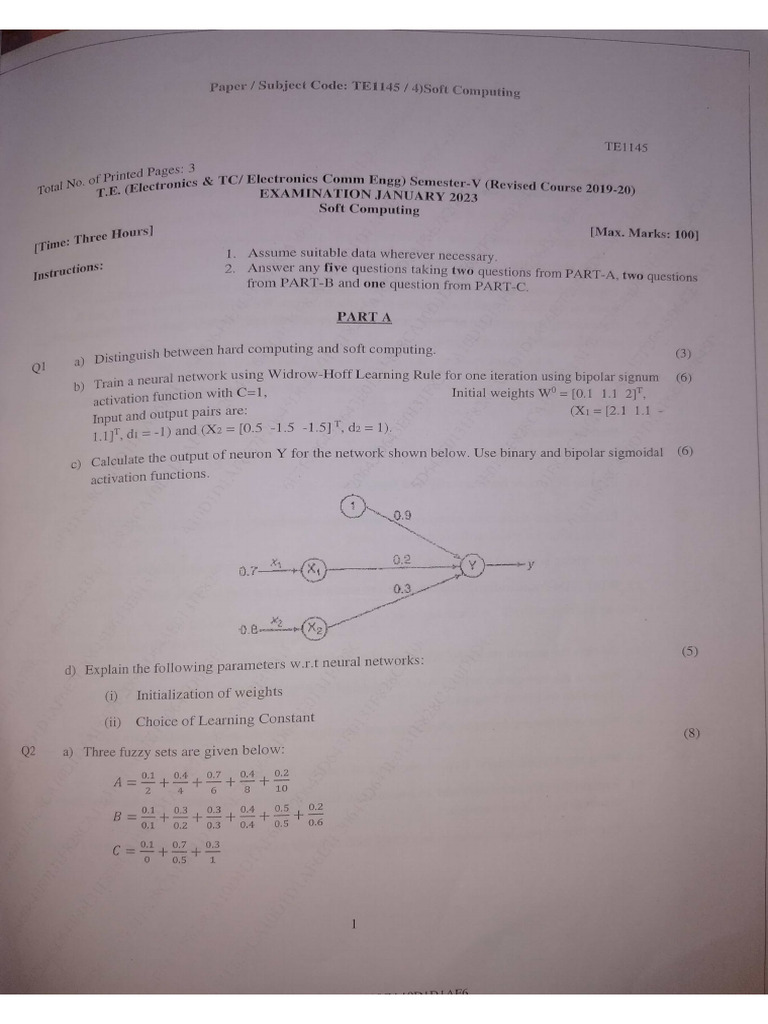 Soft Computing Old Q PAPERS | PDF