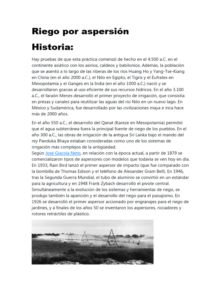 Diseño de Riego por Aspersión Eficiente | PDF | Riego | Agua