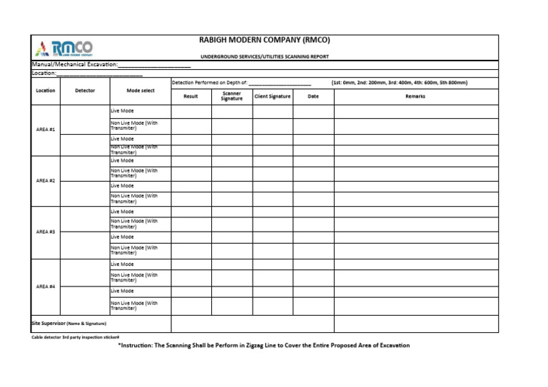 Underground Services Scanning Report | PDF