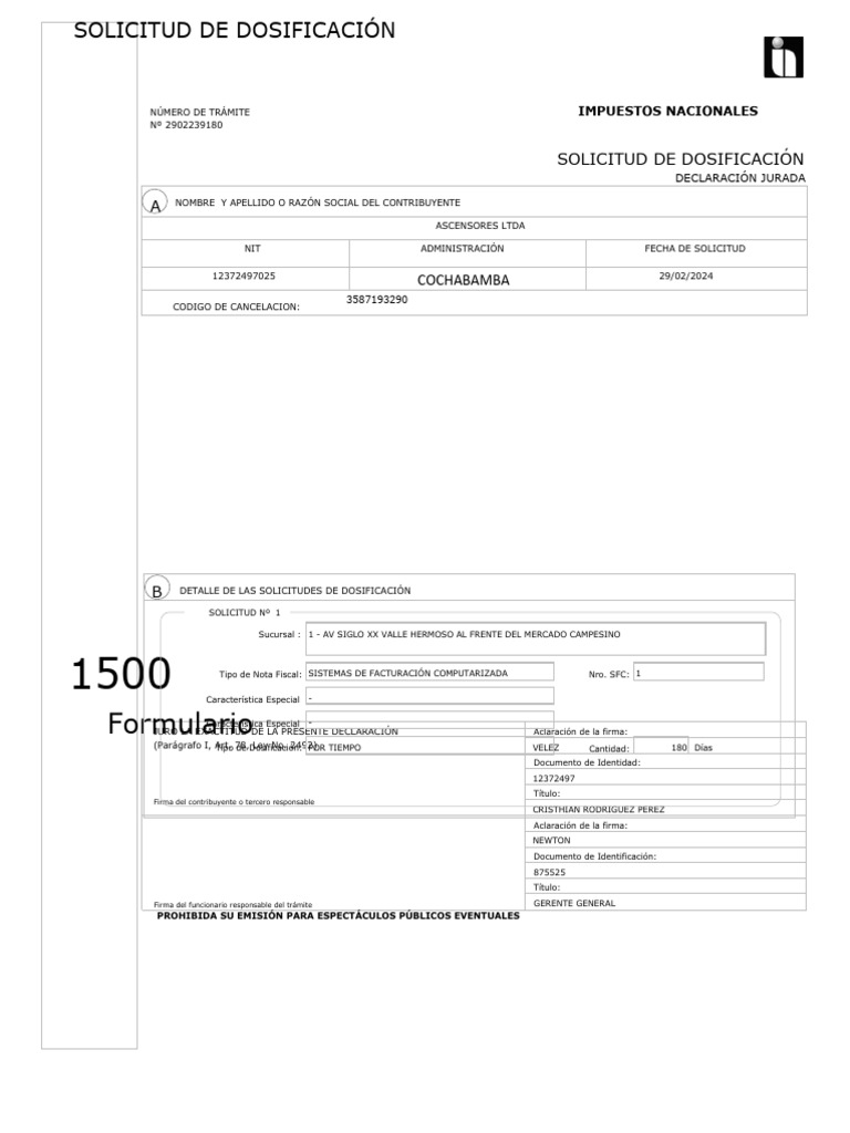 Formulario-1500 Compress | Descargar gratis PDF | Gobierno