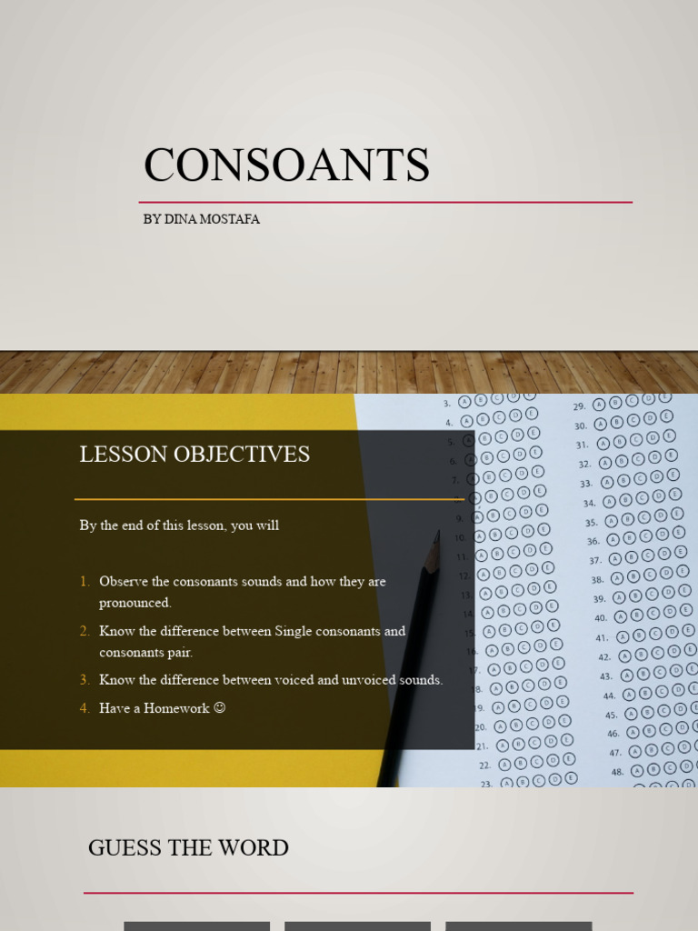 Consonants | PDF | Language Arts & Discipline