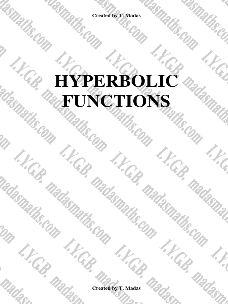 Hyperbolic Functions | PDF