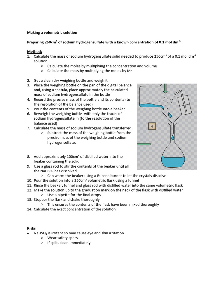 Required Practical Notes | PDF | Titration | Chemistry
