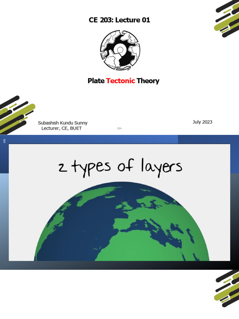 CE 203-Class Note 1 | PDF | Plate Tectonics | Structural Geology