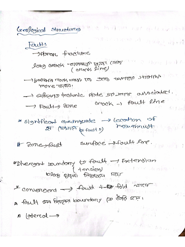 Fault, Fold, Fracture, EQ | PDF