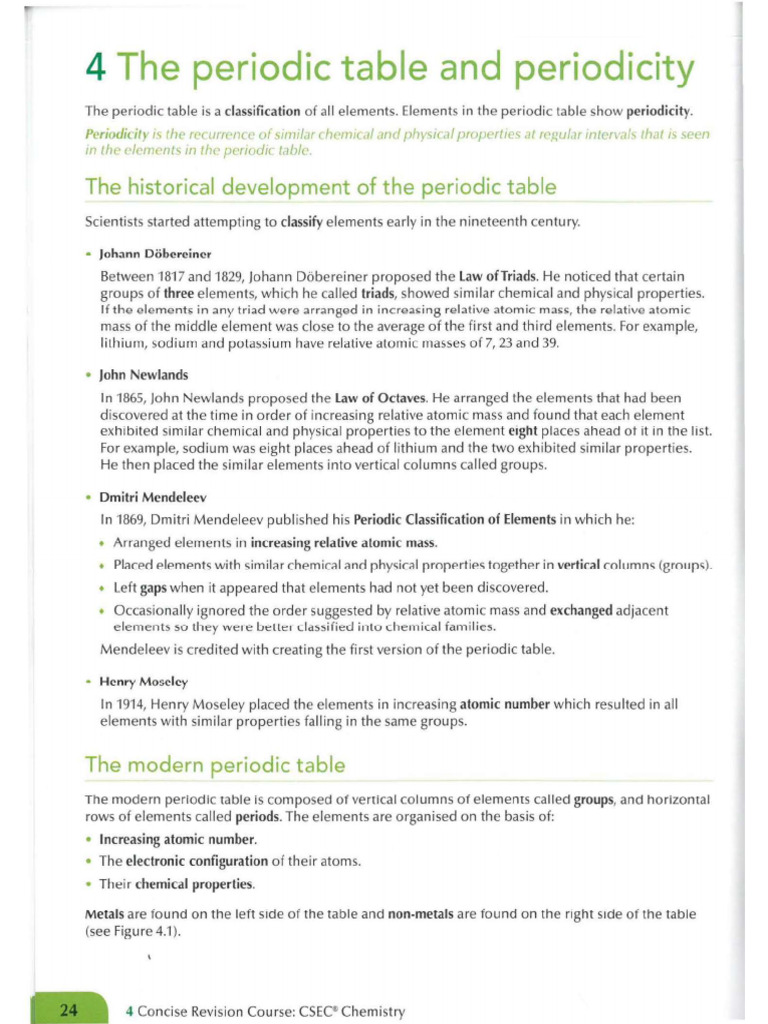 Chapter 4 - Periodic Table | PDF