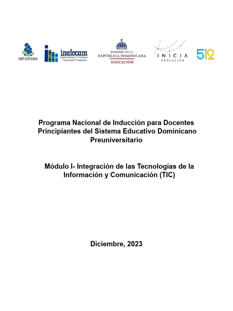 Programa Módulo 1 - Integracion de Las Tecnologias (Revisado) | PDF | Moodle | Enseñando